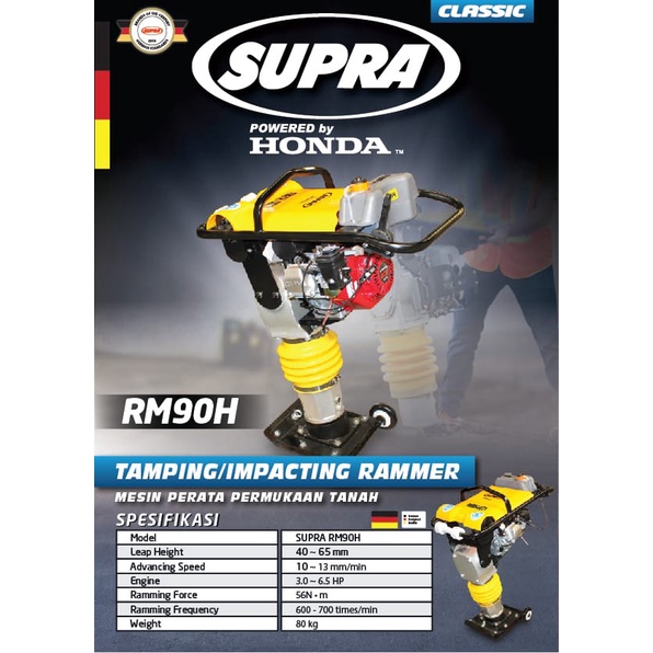 Jual Mesin Tamping Stamper Kuda - Mesin Perata Tanah HONDA RM90H SUPRA ...