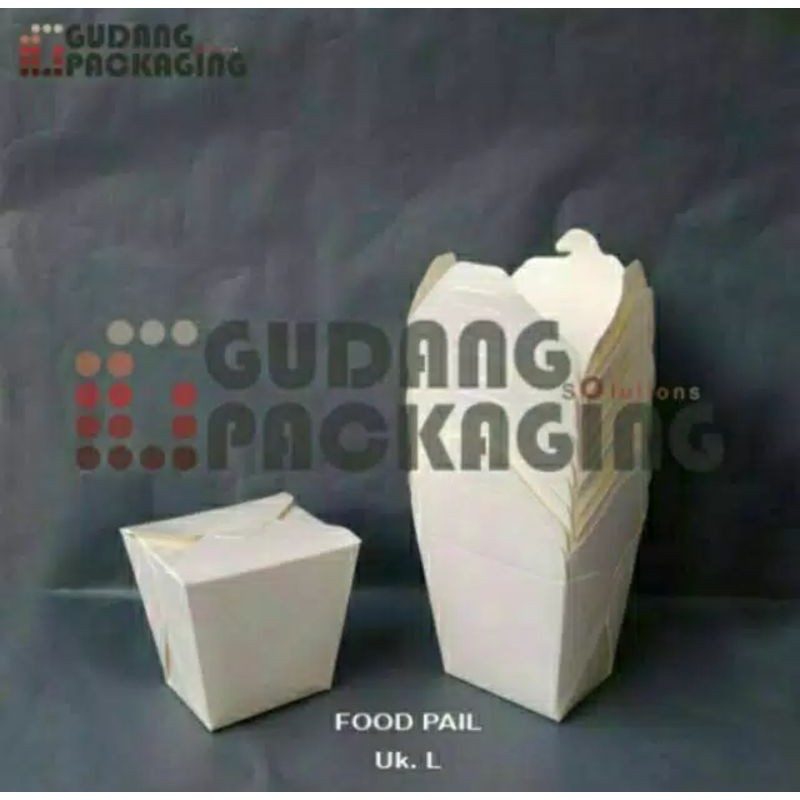 PAPER RICE BOX UKURAN L / FOOD PAIL PAPER LUNCH BOX / RICE BOX FOOD ...