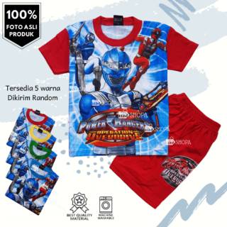 Jual Baju setelan anak laki-laki power rangers fullprint 2-10 tahun ...