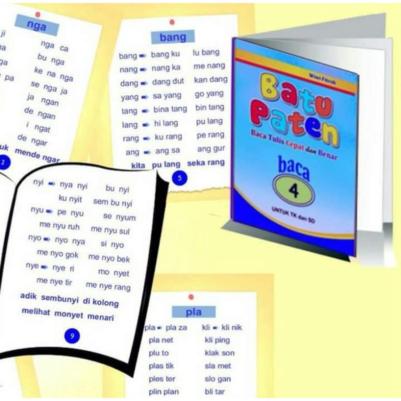 Jual BUKU BELAJAR MEMBACA TK/SD Batu Paten BACA 4 | Shopee Indonesia