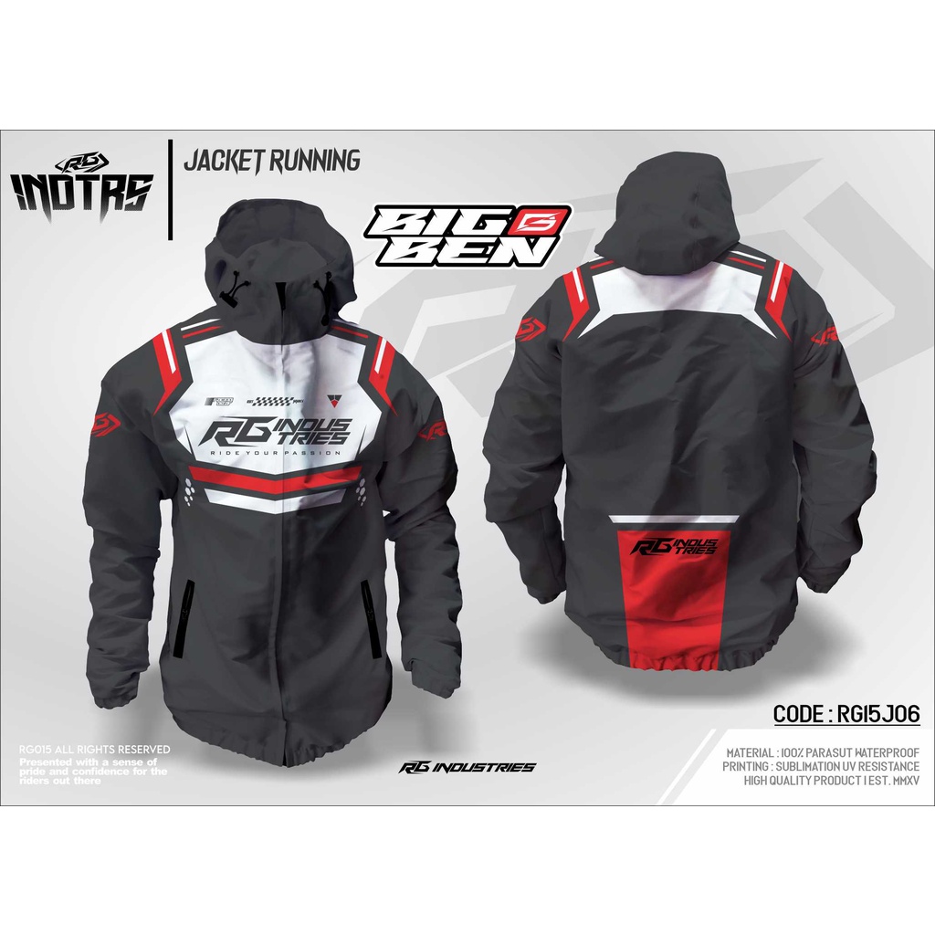 Jual Jacket Running Parasut Rg Industries Jaket Running Racing Jaket Parasut Pria dan Wanita ...