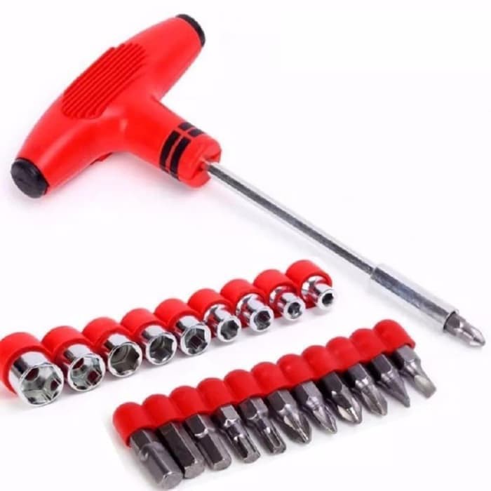 Jual OBENG T 24 PCS SOCKET DAN BIT SET - KUNCI SHOCK OBENG PALU SET ...