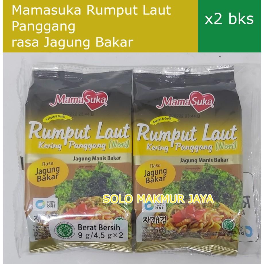 Jual Mamasuka Rumput Laut Panggang Nori rasa Jagung Bakar isi 2 ...