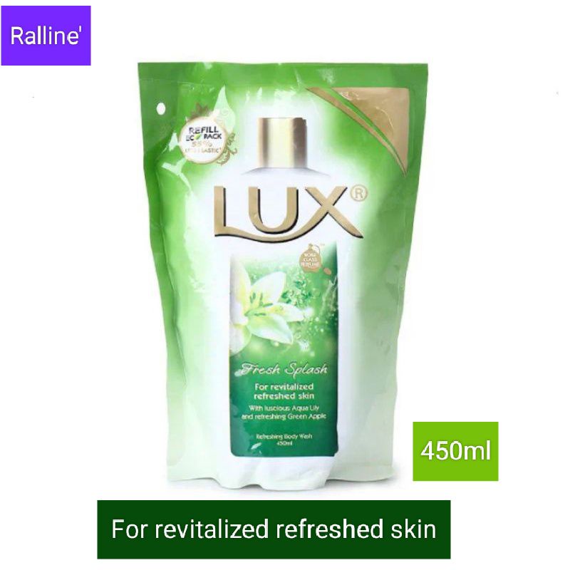 Jual LUX BODY WASH REFILL With luscious Aqua Lily and Refreshing Green Apple -Netto 450ml ...
