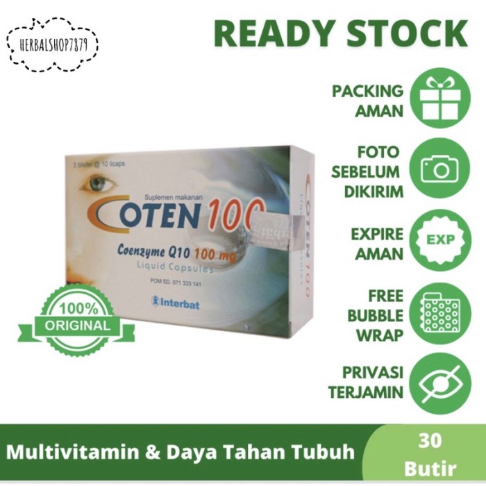 Jual COTEN 100 - 30 CAPS ANTIOKSIDEN SUPER - MENJAGA KESEHATAN TUBUH ...