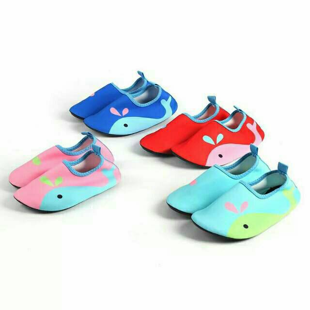 Jual sepatu renang anak/ pantai / kid skin shoe/ aqua shoes snorkeling ...