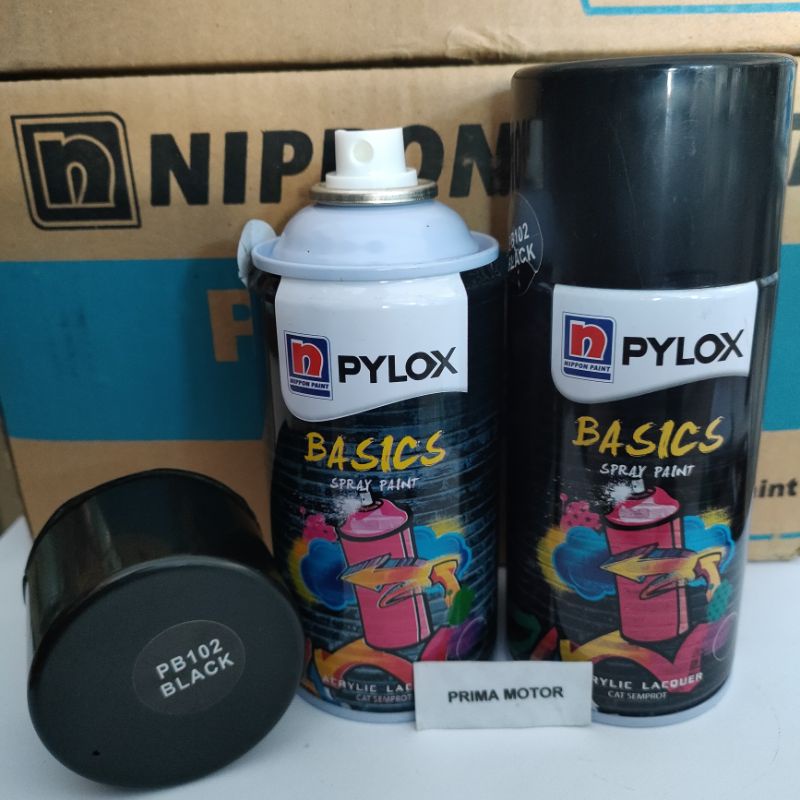 Jual Pylox pilox Basic Atau Cat Semprot Nippon Paint Pilox PB 102 BLACK ...