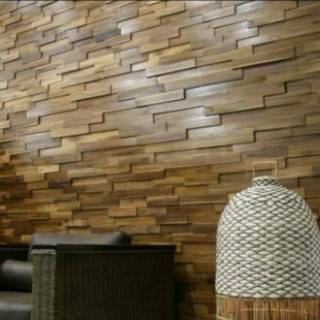 Jual panel dinding wall panel Wood panel wall panel interior dinding 3D ...