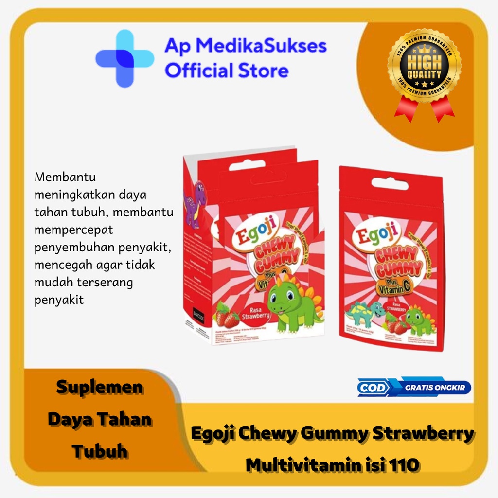 Jual Egoji Chewy Gummy -Vitamin Daya Tahan Tubuh Anak Sachet | Shopee ...