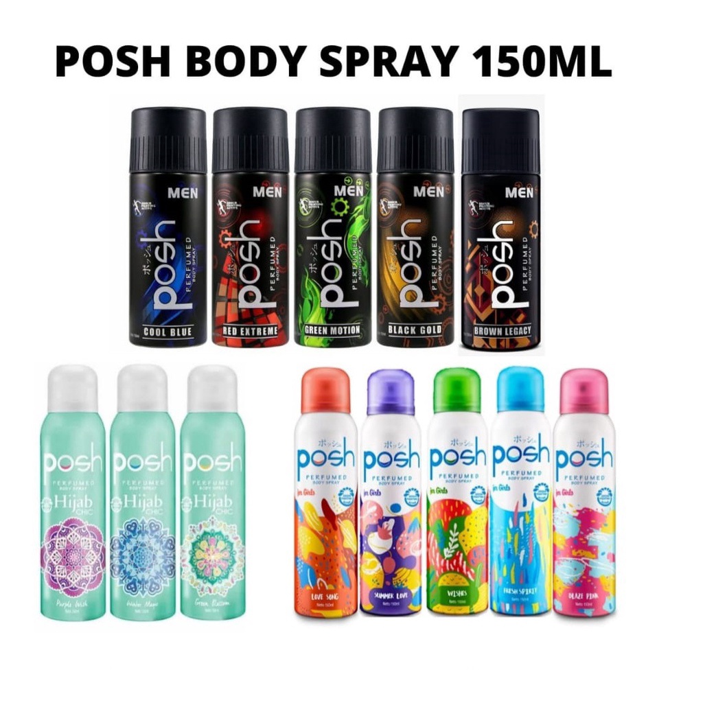Jual POSH PARFUM BODY SPREY GIRL 150ML | POSH PARFUM BODY SPREY MEN ...