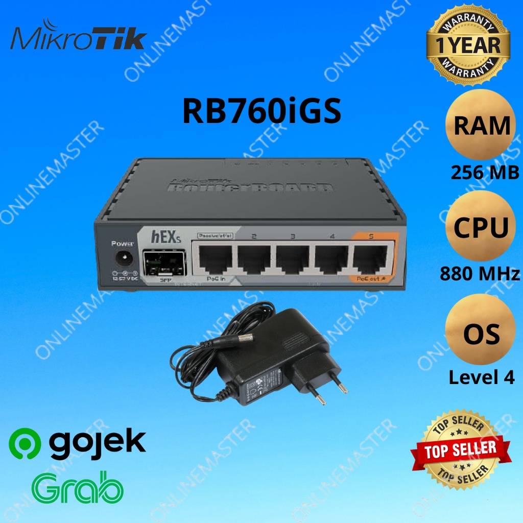 Jual Mikrotik Router RB760iGS hEX S Indonesia|Shopee Indonesia