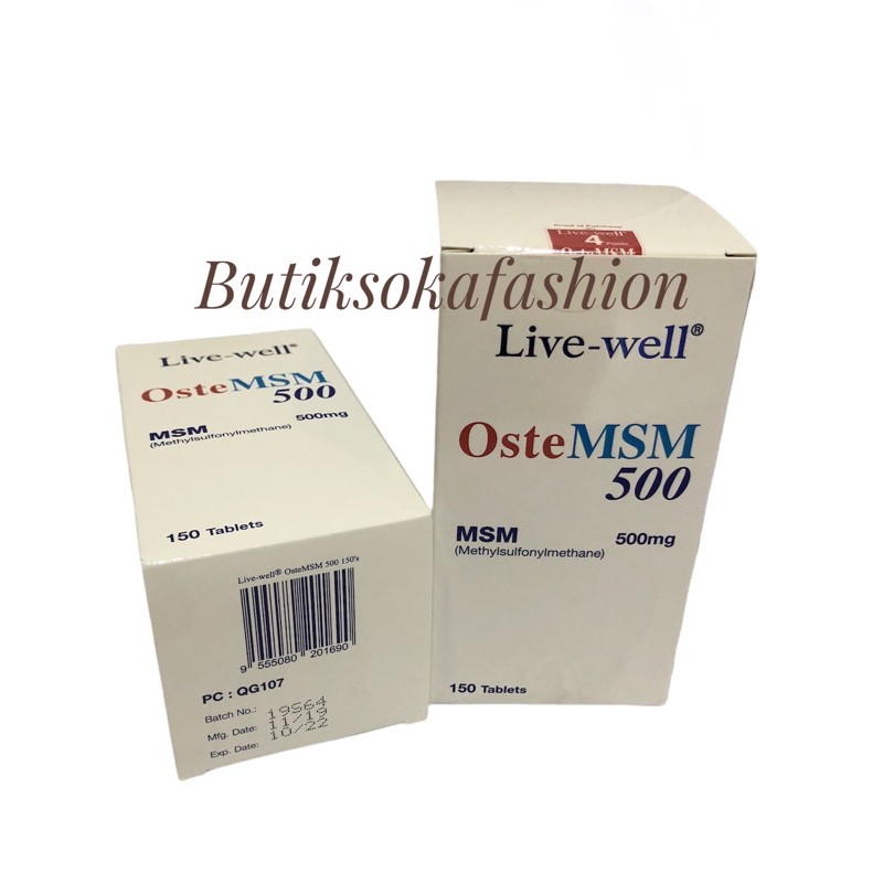 Jual LIVE-WELL OSTE MSM 500 mg 150 TABLETS | Shopee Indonesia