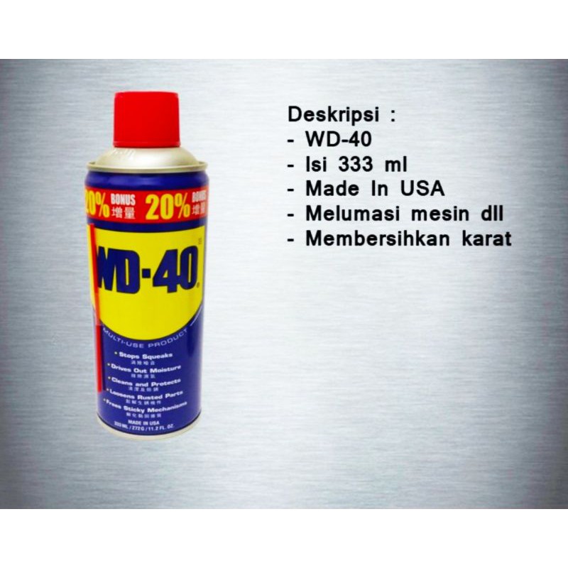 Jual WD - 40 333 ml pelumas baut besi dan anti karat | Shopee Indonesia
