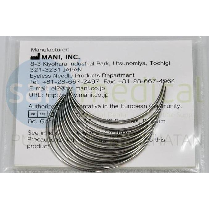 Jual MANI SE-TH 50 JARUM HECTING JAHIT OTOT SUTURE NEEDLE EXCLUSIVE ...