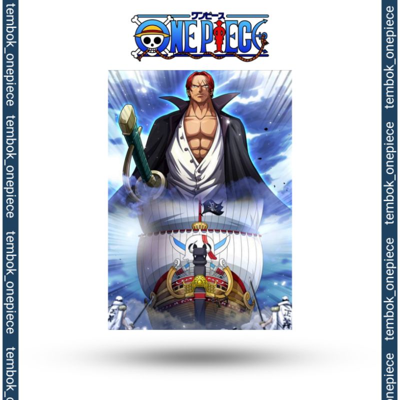 Jual Poster anime One Piece shanks akagami pirates | Shopee Indonesia