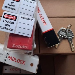 Jual LOTOTO L410MK Merah Gembok Safety Loto dengan Sistem Anak Kunci ...