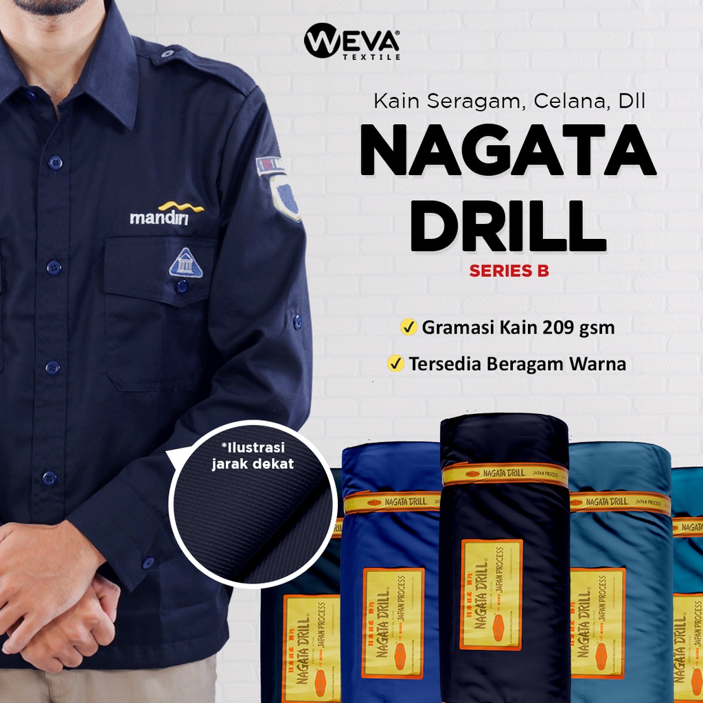 Jual Bahan Kain Nagata Drill - Kain Kemeja Drill Murah - Series B ...
