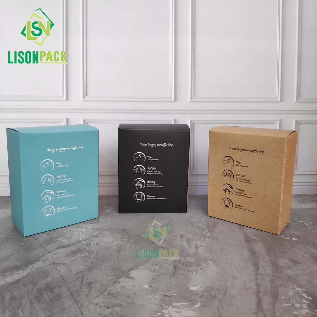 Jual Kemasan Box Coffee | Box Drip Sachet | Box Drip | Kemasan Box ...