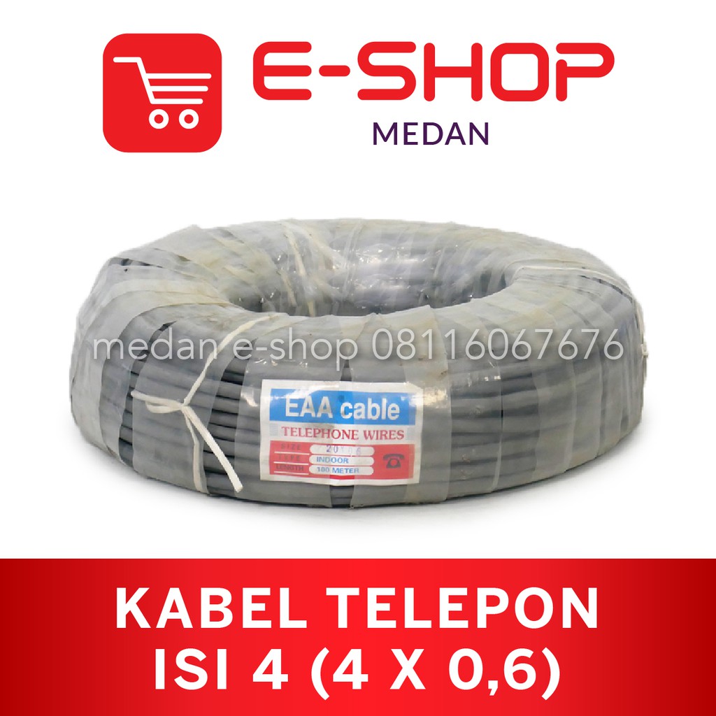 Jual KABEL TELP ISI 4 EAA / ETERNA 4 X 0.6 100 METER | Shopee Indonesia