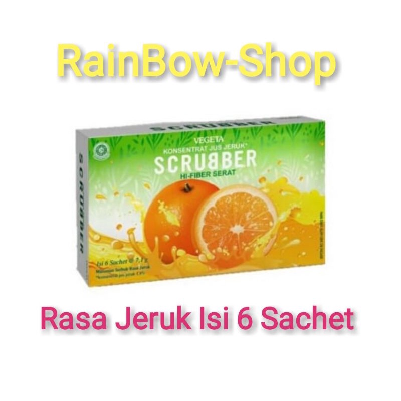 Jual Vegeta Scrubber Rasa Jeruk 6 Sachet - Minuman Kaya Serat Alami ...