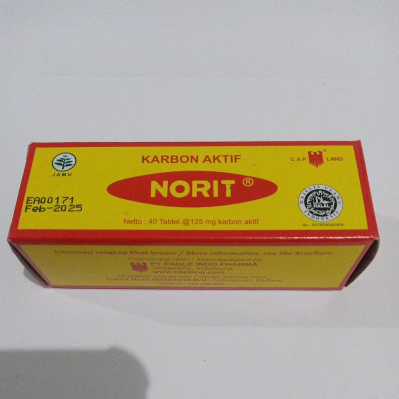 Jual Norit Karbon Aktif isi 40 tablet - Obat diare,keracunan makanan ...