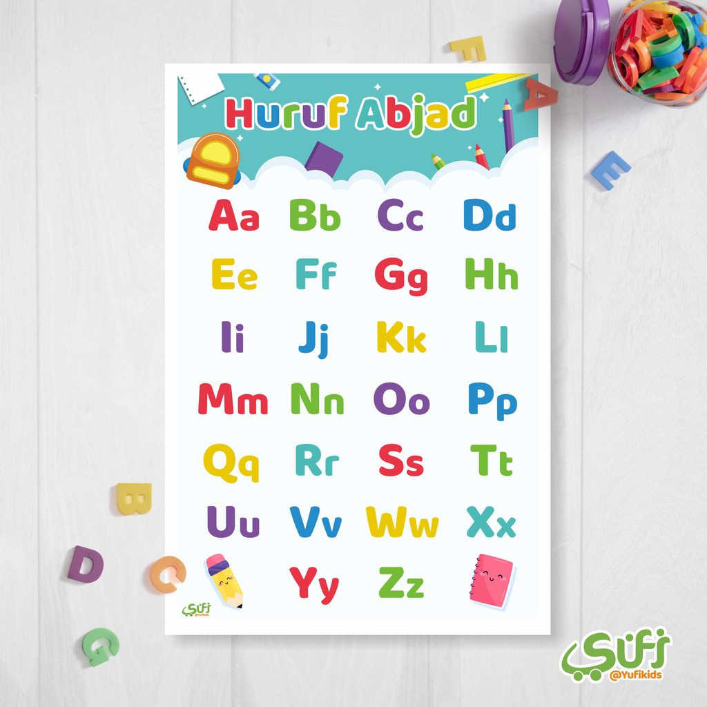 Jual Yufikids/Poster ABC - Poster Alphabet- Poster Edukasi Anak ...