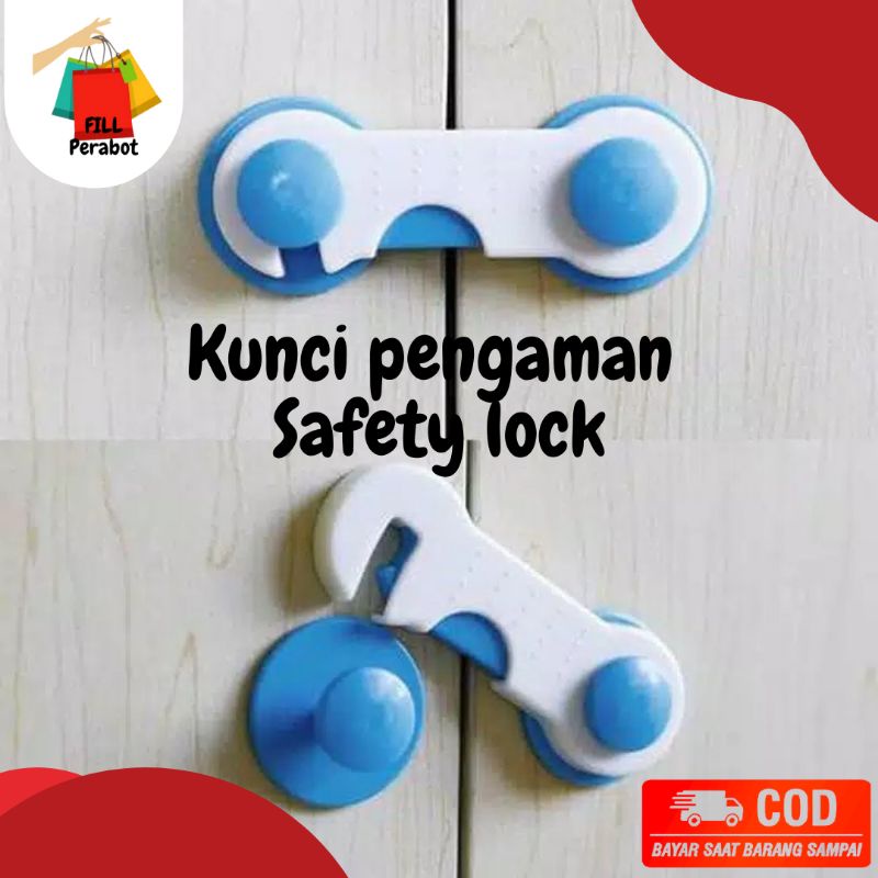 Jual KUNCI PENGAMAN BAYI PINTU LEMARI LACI KULKAS PENGAIT BABY SAFETY ...
