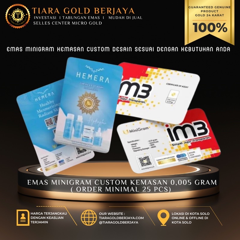 Jual Emas MiniGram Custom Desain 0,005 Gram_emas Custom desain sesuai ...