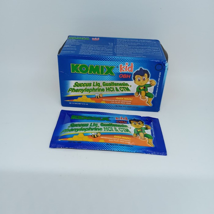 Jual KOMIX KID - KOMIX ANAK OBH RASA MADU 1 BOX ISI 10 SACHET | Shopee ...
