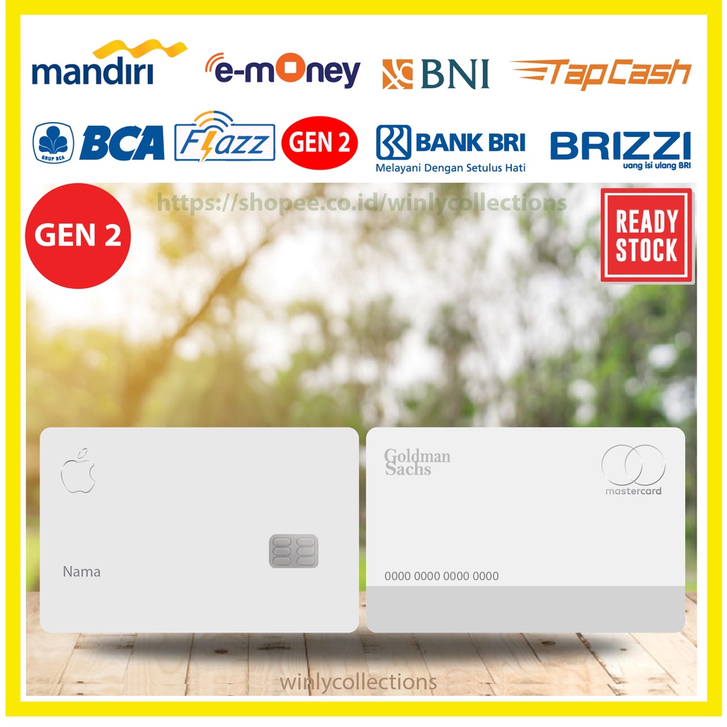 Jual KARTU EMONEY E TOLL DESAIN APPLE CARD WHITE VERSION E MONEY ETOLL ...