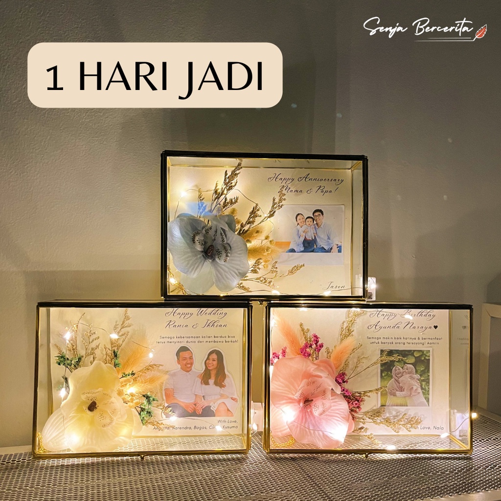 Jual (1 HARI JADI) SEKAR BOX/ KADO PERNIKAHAN / KADO ULANG TAHUN / KADO ...