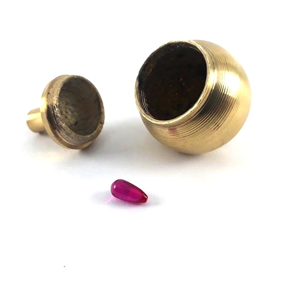 Jual Cupu Manik Kuningan Kendi Batu Merah Delima Oval MD | Shopee Indonesia