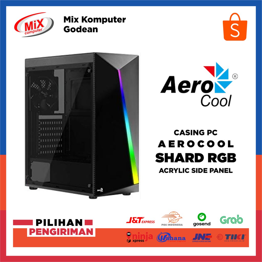 Jual Casing PC - Aerocool Shard RGB - Acrylic Side Panel | Shopee Indonesia