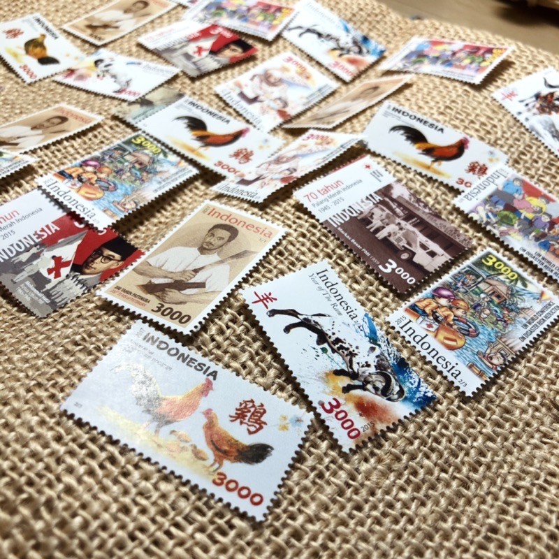 Jual (writeswithirin) Perangko 3000 RUPIAH 3 KEPING ( prangko pos ...