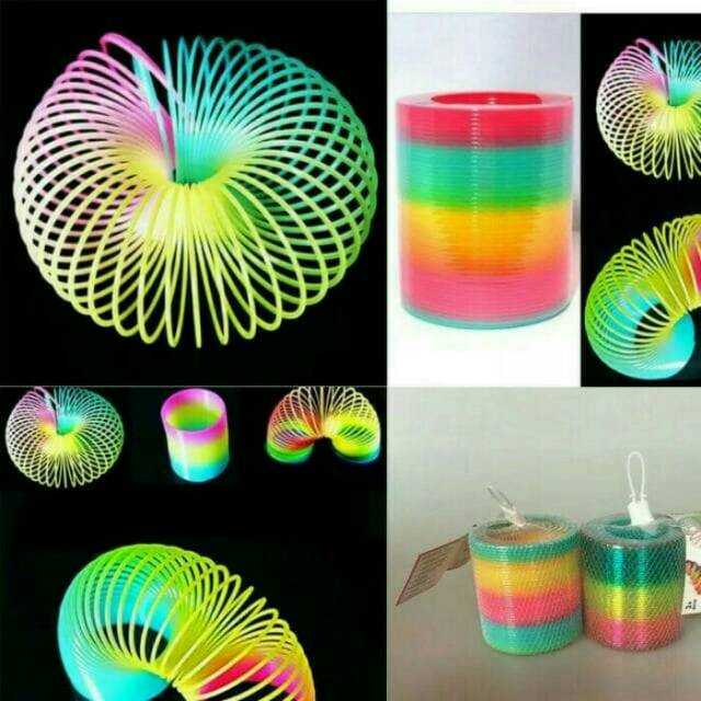 Jual Rainbow Spring JUMBO - Mainan Per Pegas Pelangi Slinky Spiral ...