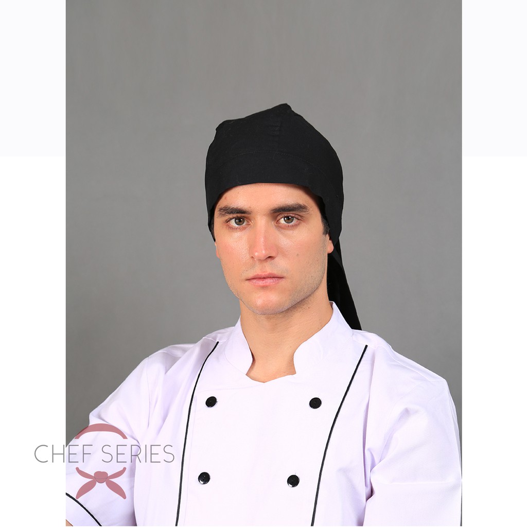 Chef Series Topi Koki Tali Jepang / Japanese Sushi Chef Hat | Shopee ...