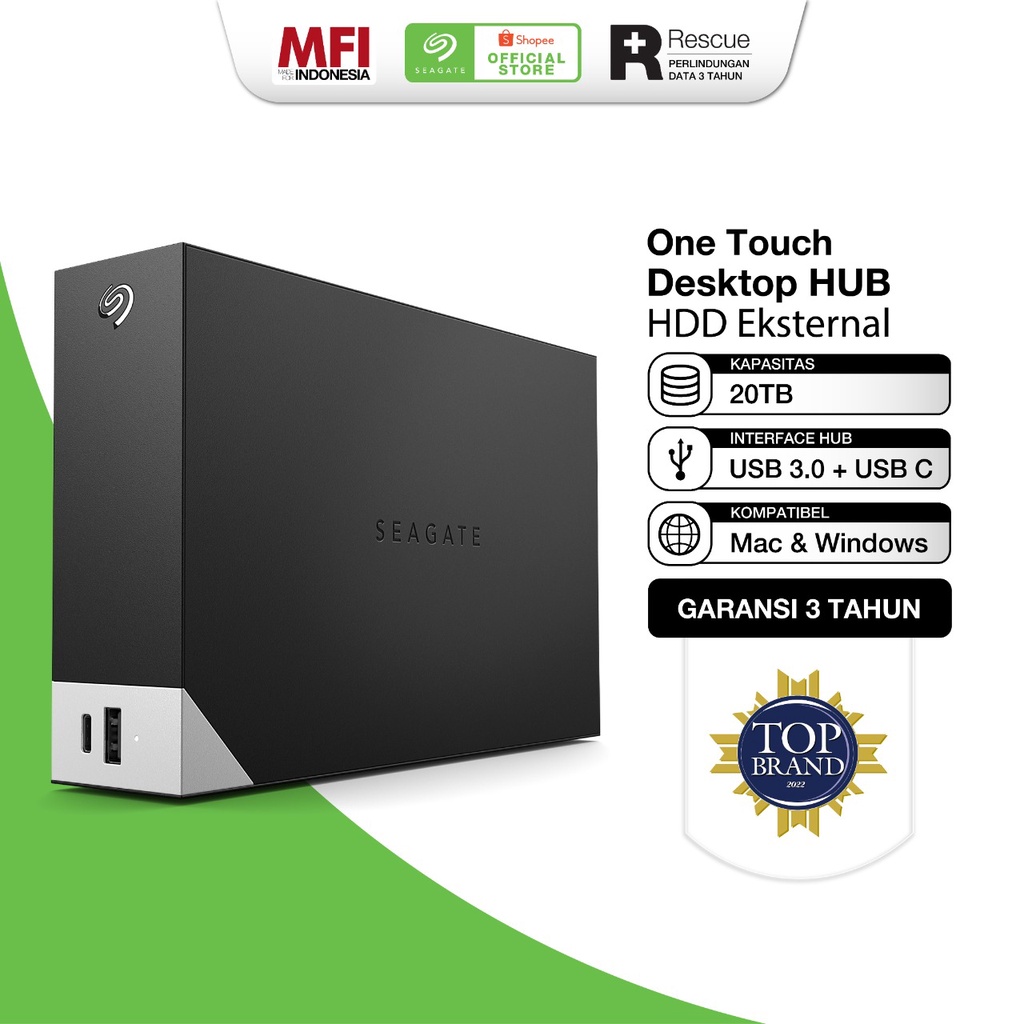 Jual Seagate One Touch Desktop Hub HDD / Hardisk Eksternal 20TB USB3.0 ...