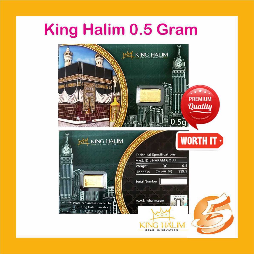 Jual Emas Logam Mulia King Halim 0,5 0.5 gram Certieye edisi Kabah ...