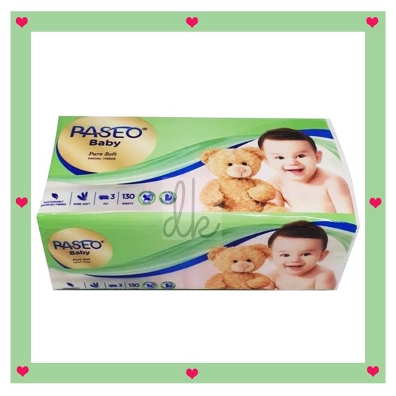 Jual Paseo baby facial Tissue pure soft 3 ply 130 sheet | Shopee Indonesia