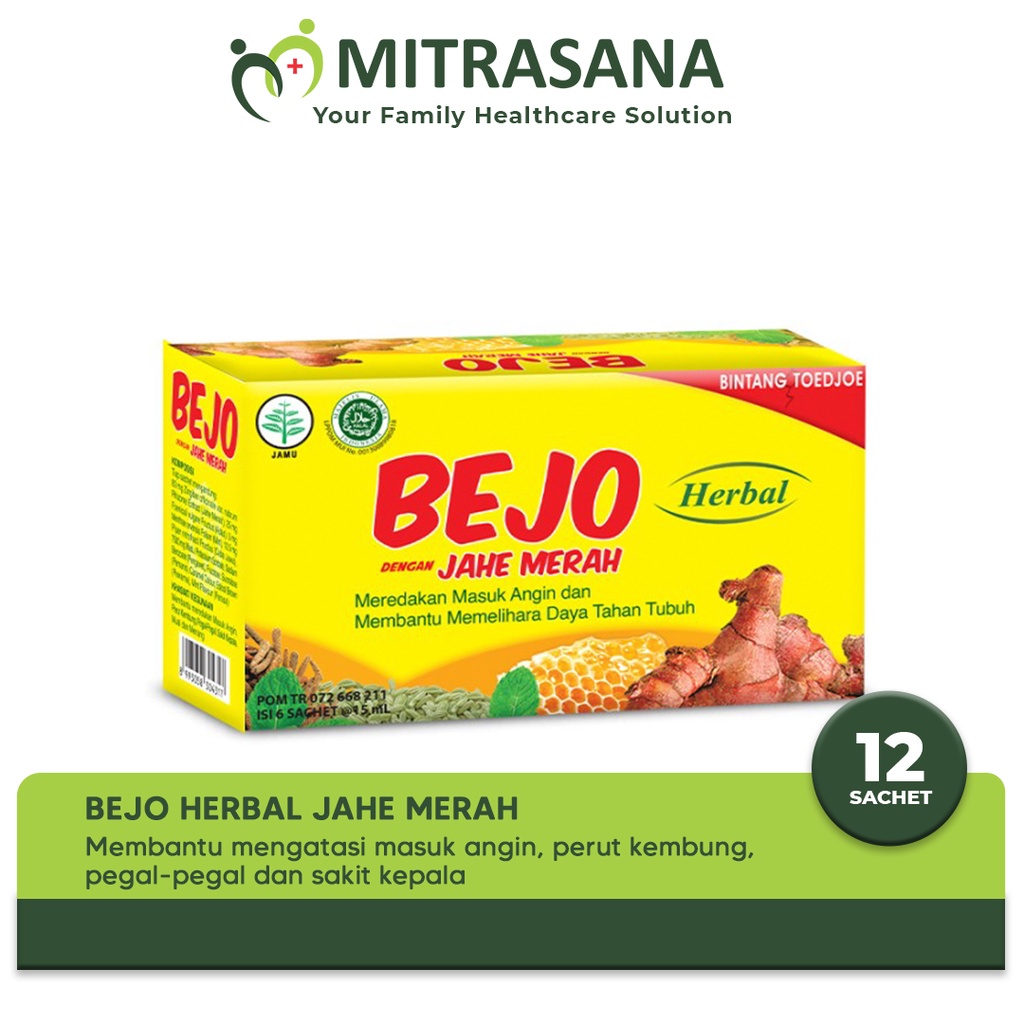 Jual BEJO Anak Jahe Merah - 12 Sachet - Membantu Mengatasi Gejala Masuk ...