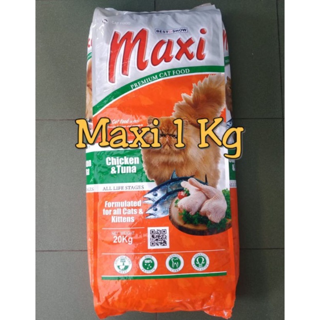 Jual Maxi Cat Food 1 Kg Dry Cat Food Makanan Kering Kucing Dari Best In ...