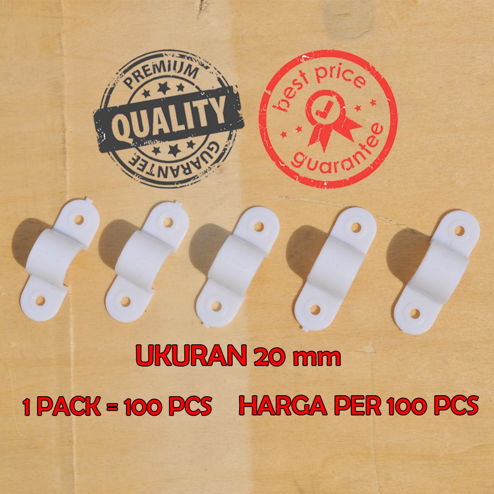 Jual KLEM CLAMP PIPA PVC CONDUIT LISTRIK OMEGA PLASTIK PUTIH GRADEORI ...