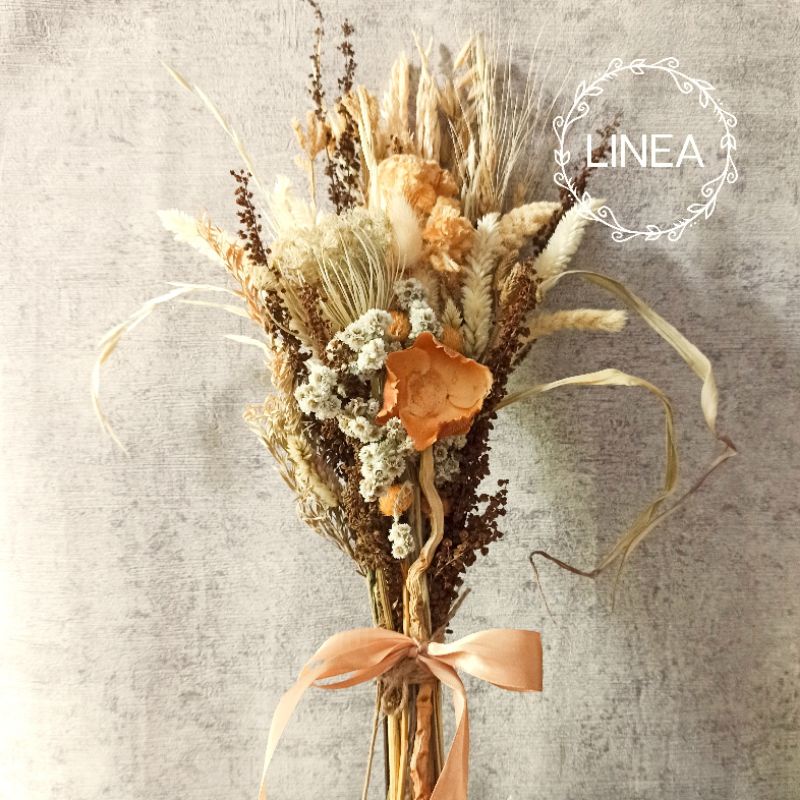 Jual Linea Hand Tied Bouquet Dried Bouquet Flowers Buket Bunga Kering ...