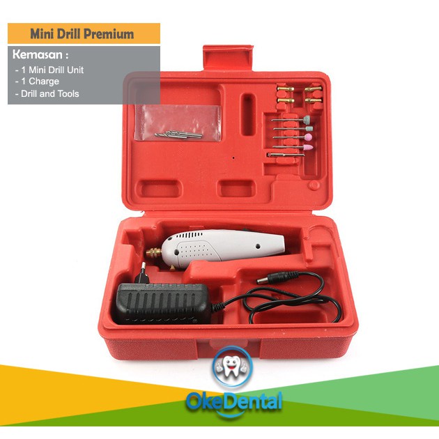 Jual Mini Drill Premium Full Set (Mini Drill Unit, Mata Bur, Adaptor ...