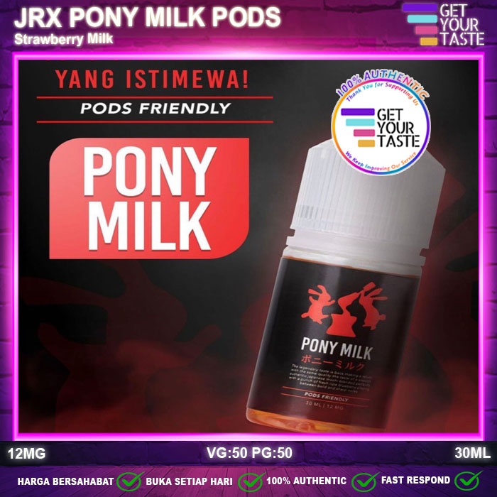 Jual Liquid JRX Pony Milk Pods Friendly 30ML by JRX x My Juice | Shopee ...