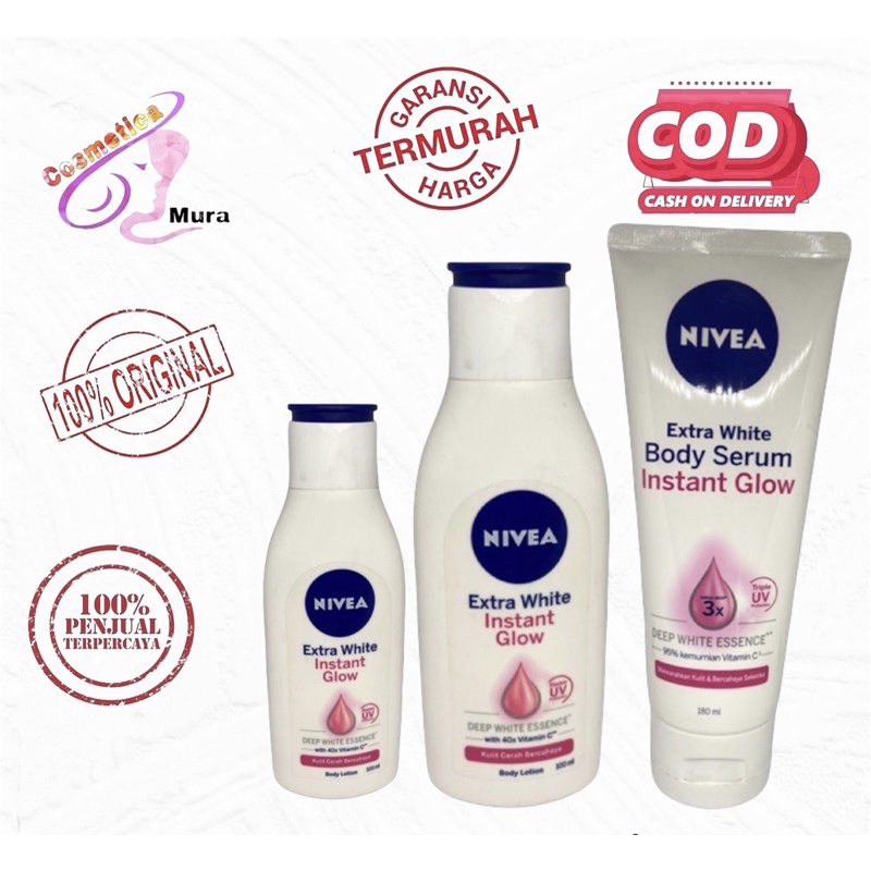 Jual Nivea Instant Glow Body Serum 180 Ml Nivea Extra White Instant