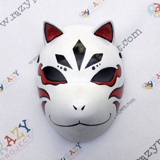 Anbu Kakashi Hatake Naruto Kitsune Fox Rubah Mask Topeng Kayu Cosplay ...
