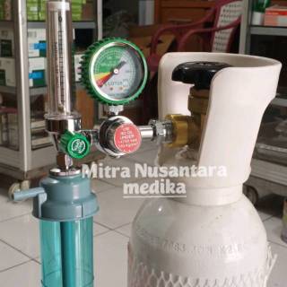 Jual Tabung Oksigen Medis 1 Meter Kubik + Regulator + selang Hidung ...