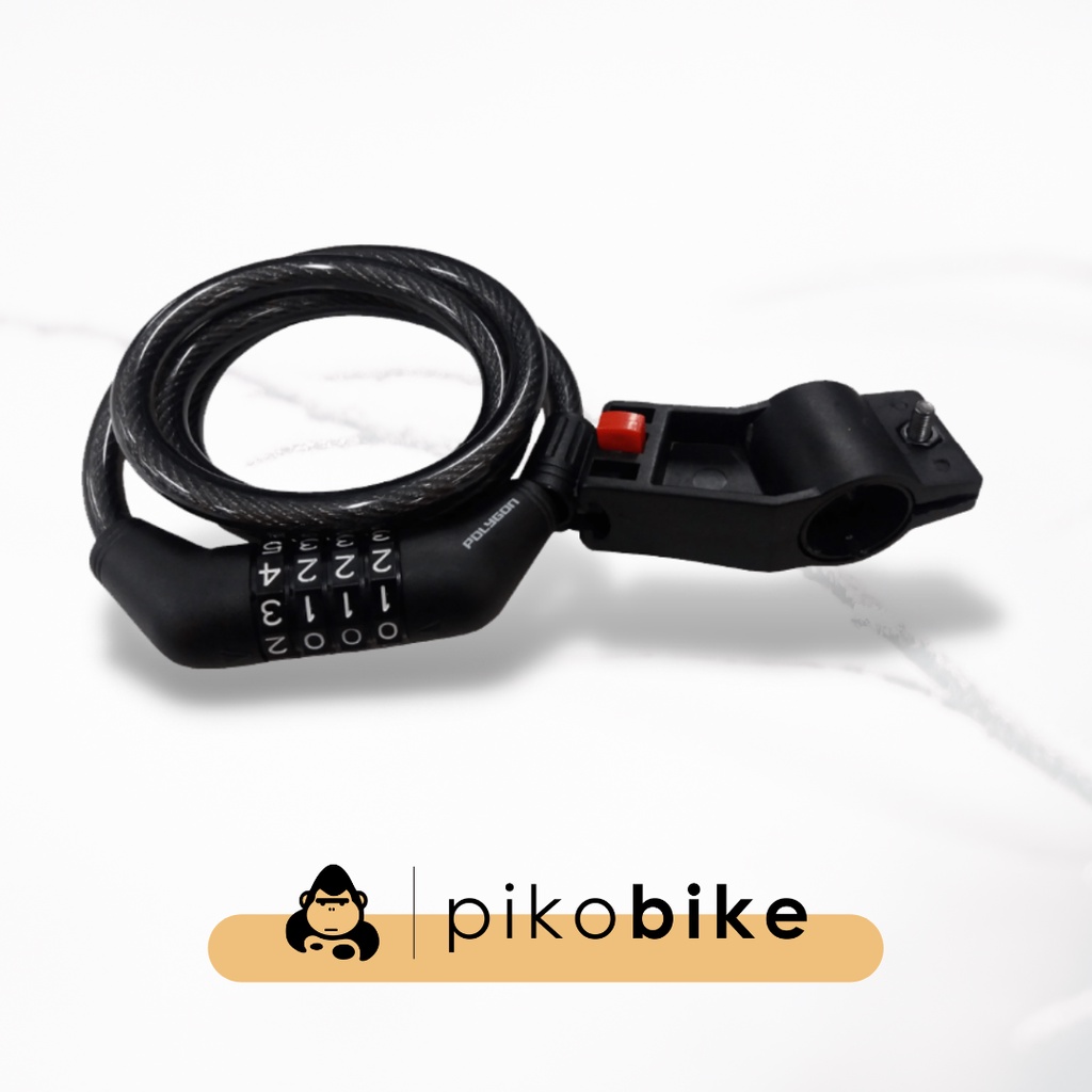 Jual Kunci Sepeda Polygon Lock Spiral with Resetable Combination KS02 ...