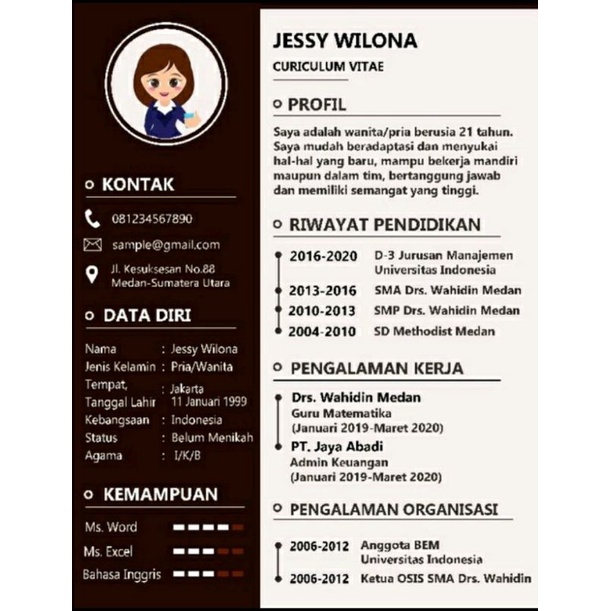 Jual JASA DESAIN CV dan Surat Lamaran Kerja Bagus/desain curriculum vitae/desain resume/desain ...